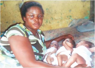 Sad Story Of Anambra Woman Who Was Allegedly Sacked For Giving Birth To Triplets (Photo)